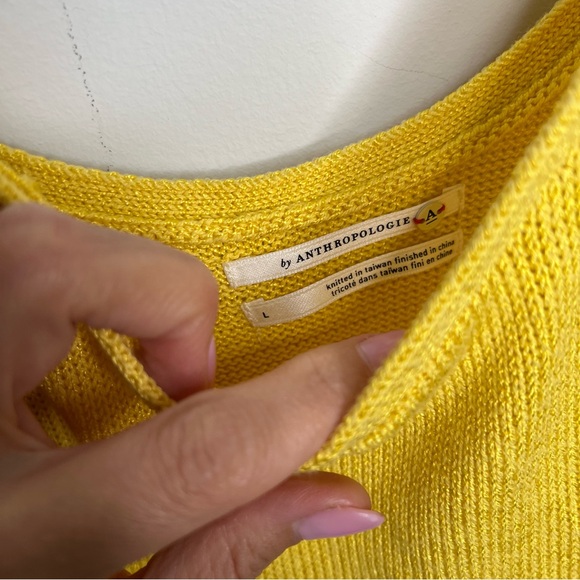 Anthropologie | Tops | Nwt Anthropologie Yellow Knit Strap Top A6 ...